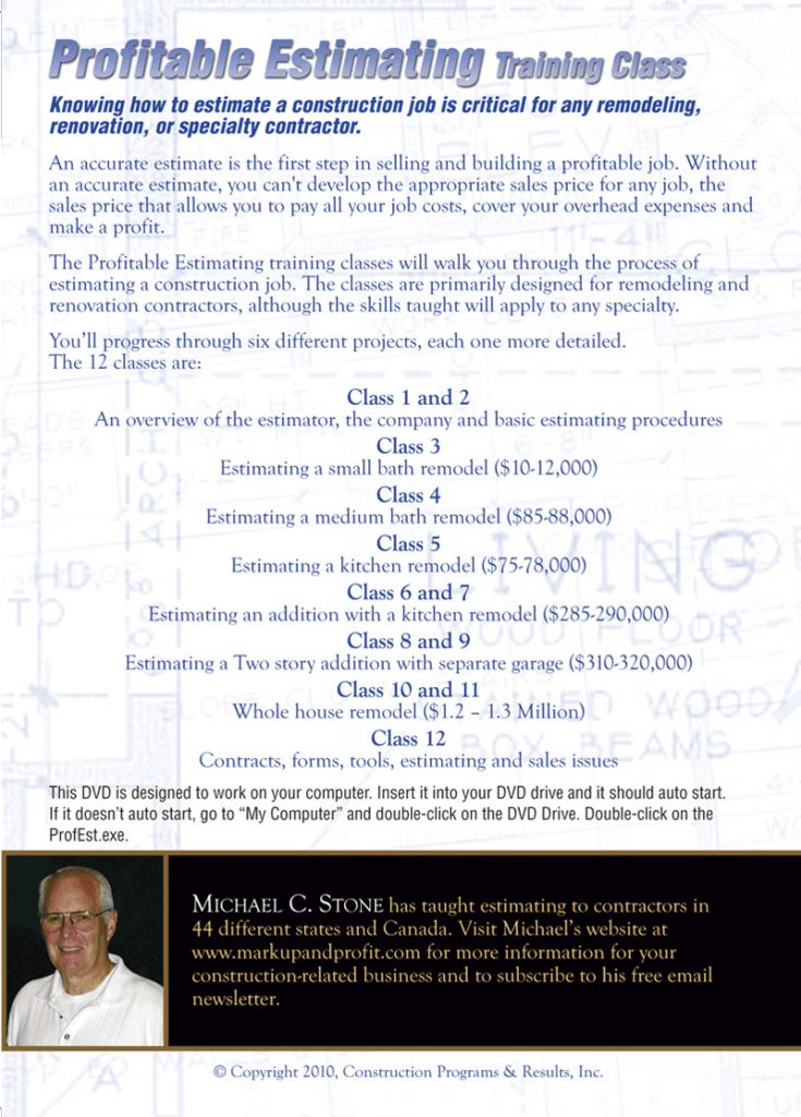 Profitable Estimating Training | Markup and Profit